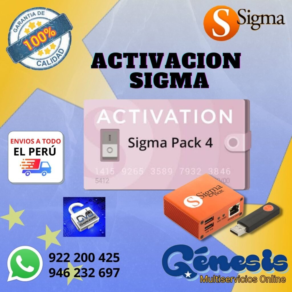 Activacion Sigma Pack 4 – Genesis Multiservicios Online